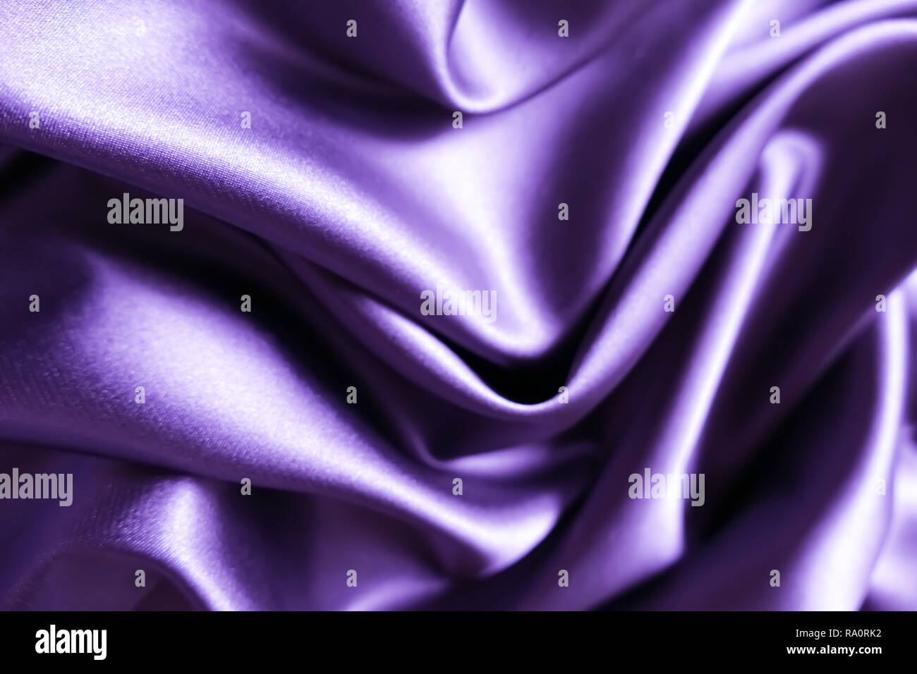 Smooth elegant wavy purple / violet satin silk luxury cloth fabric ...