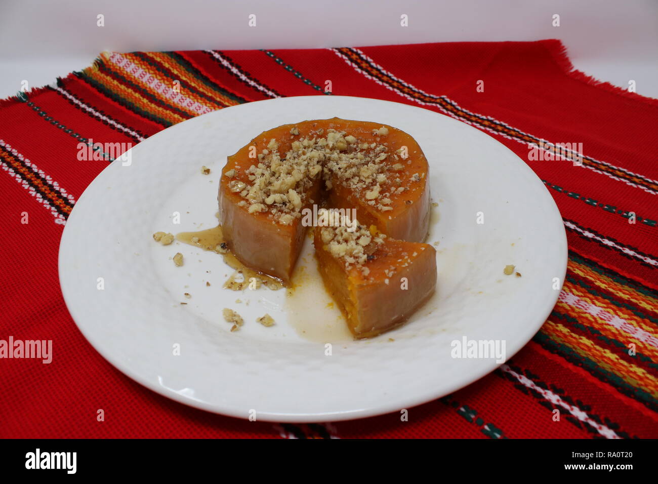 Pumpkin with walnuts and honey hi-res stock photography and images - Alamy