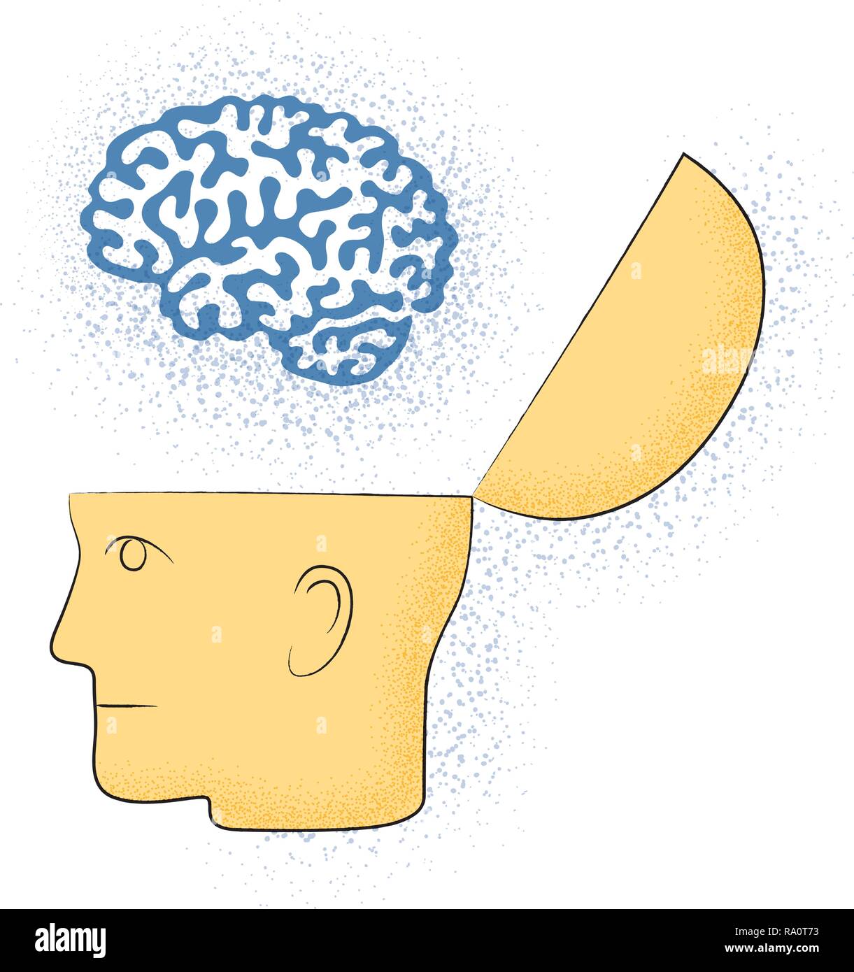 Symbolic drawing of the head with the brain Stock Vector Image & Art ...