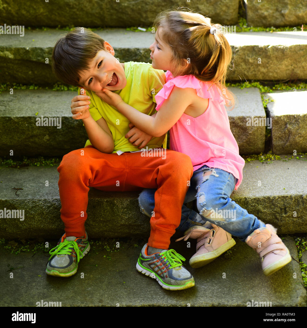 Little Boy And Girl Love