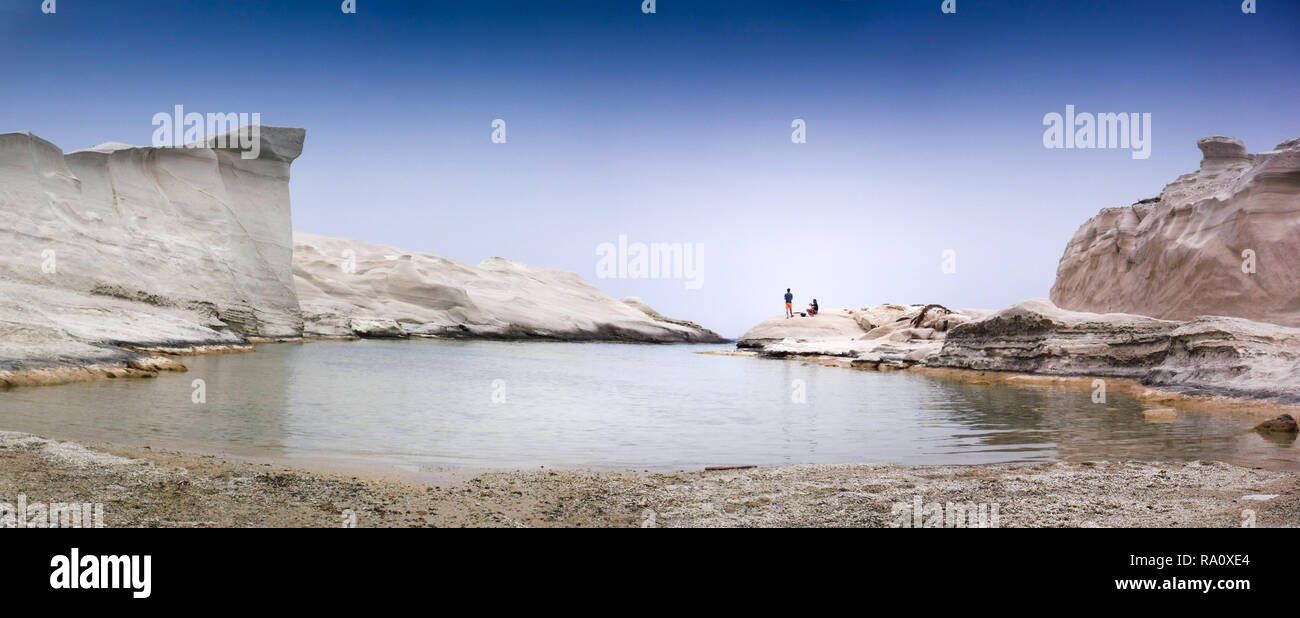 White rock cliff milos island hi-res stock photography and images - Alamy