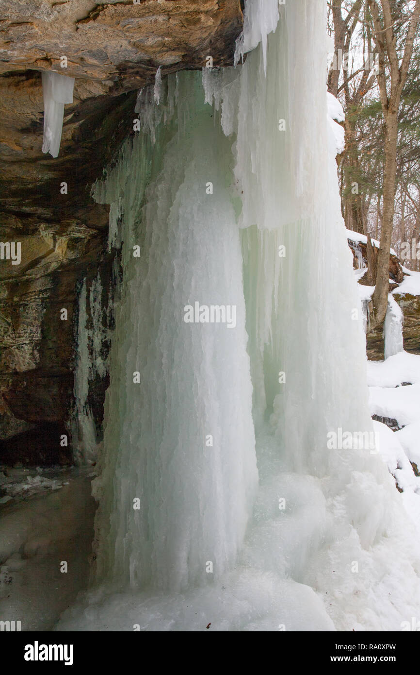 Graffiti Falls in Winter, Ohio Stock Photo - Alamy