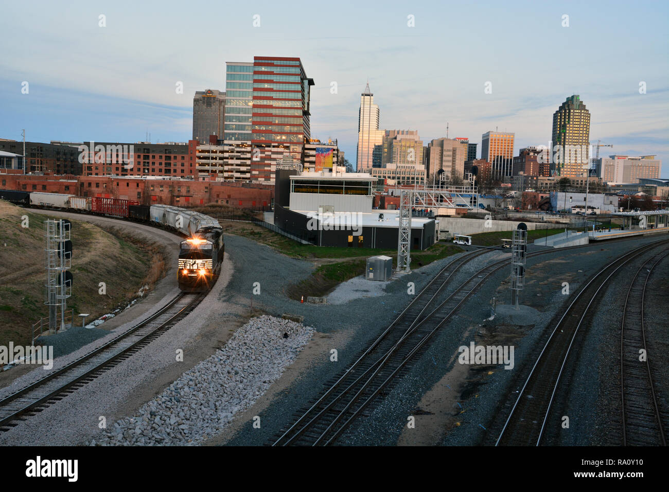 A CSX freight train moves through the Boylan Avenue junction with the ...