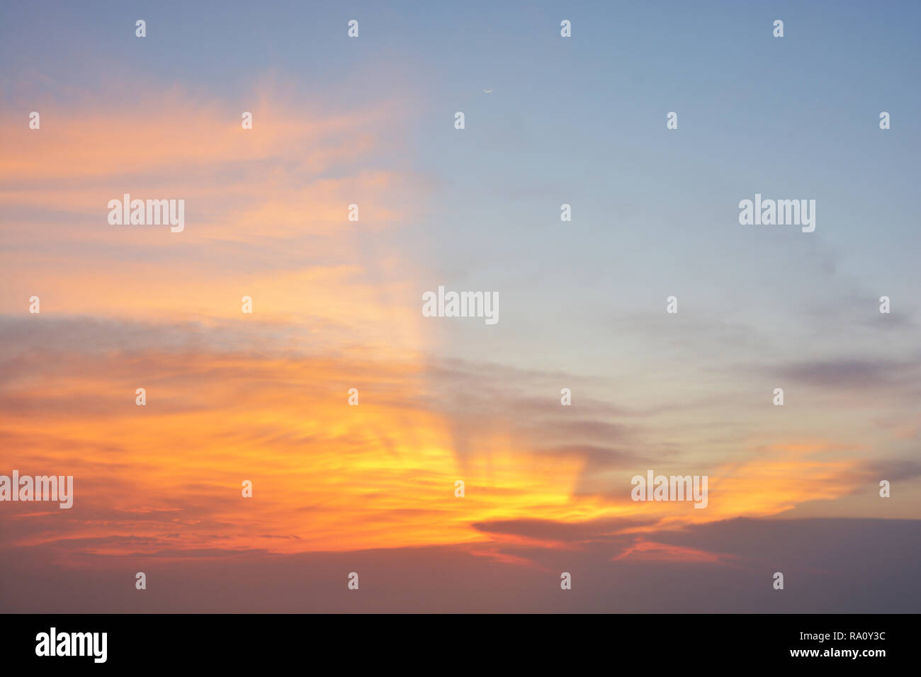 Sky background on sunset. Nature composition Stock Photo - Alamy