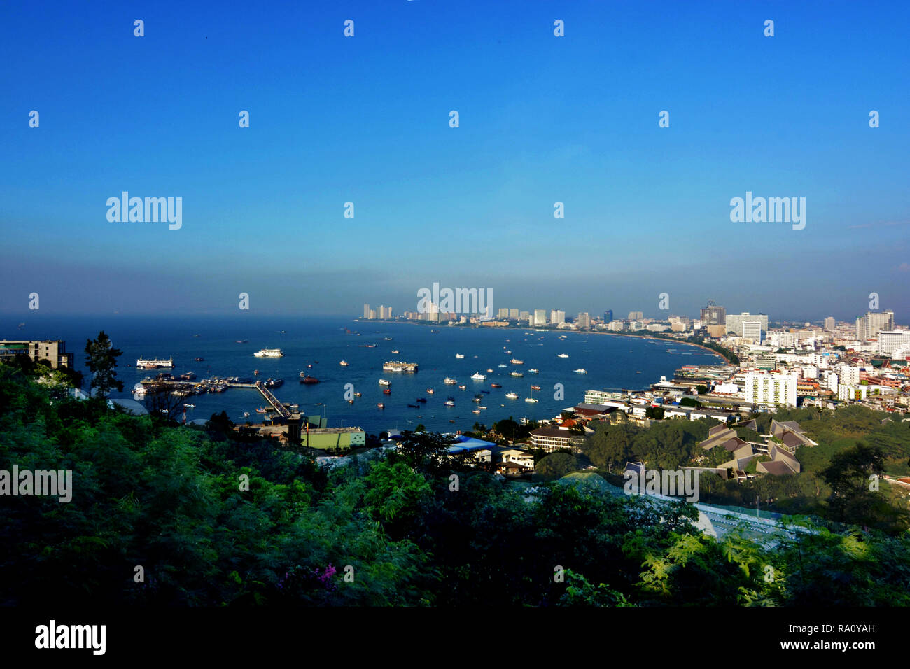 The building and skyscrapers in Pattaya,Thailand. Pattaya city is ...