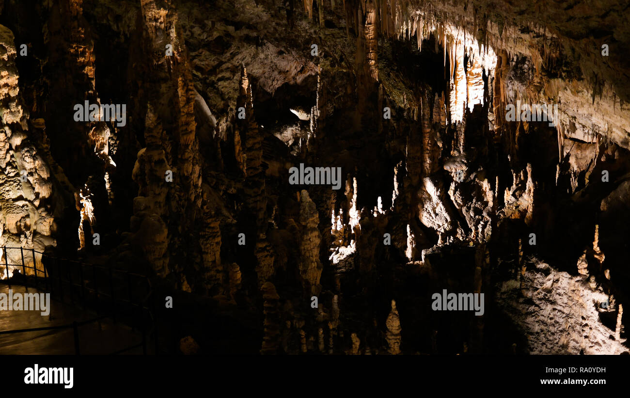 Interior of Postojna cave aka Postojnska jama in Slovenia Stock Photo ...