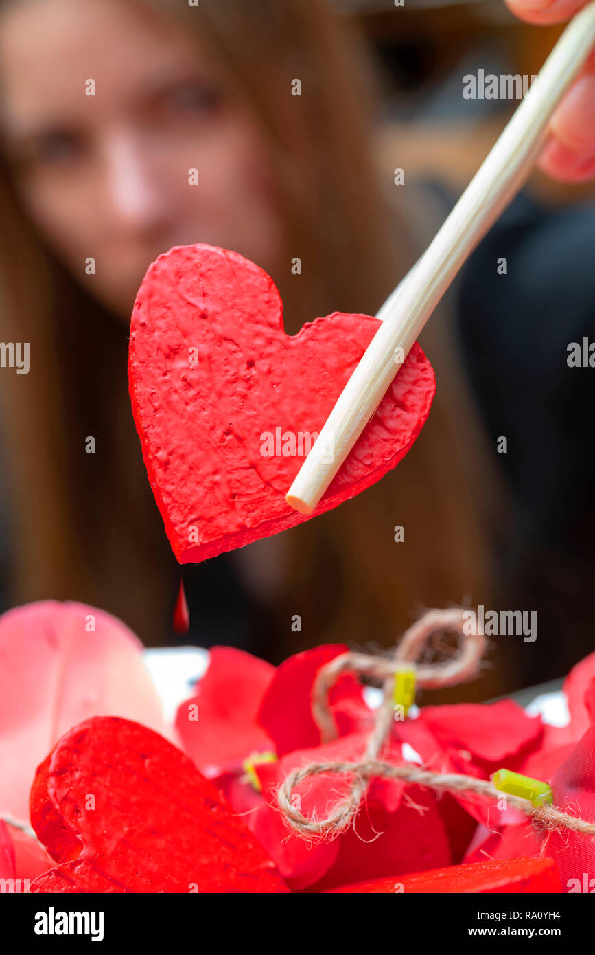 Woman chinese beauty food chopsticks hi-res stock photography and ...