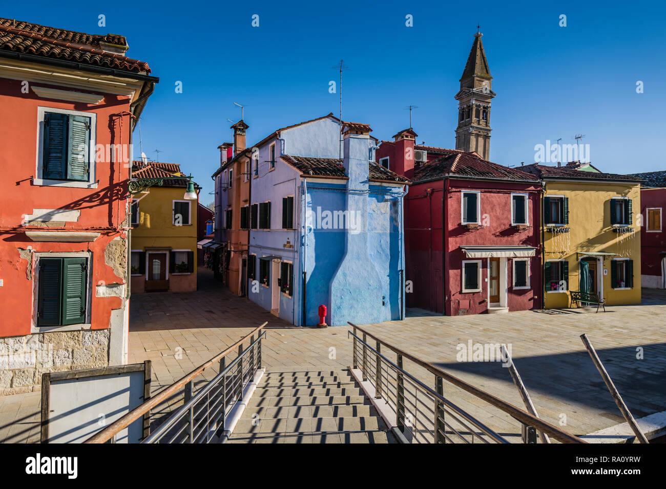 Painted buildings,Burano, Venice, Italy Stock Photo - Alamy