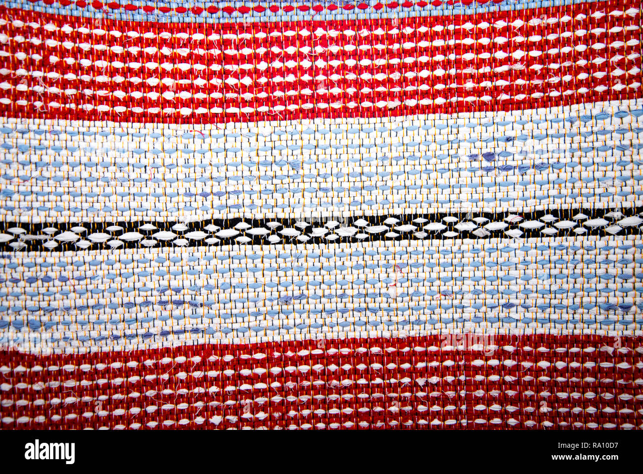 Texture of multi-colored homespun rug. Traditional rustic very long ...