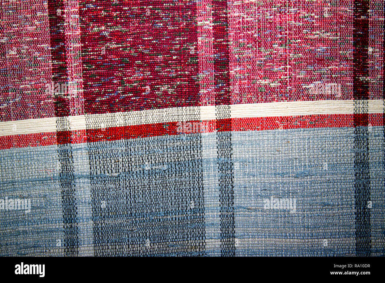 Texture of multi-colored homespun rug. Traditional rustic very long ...