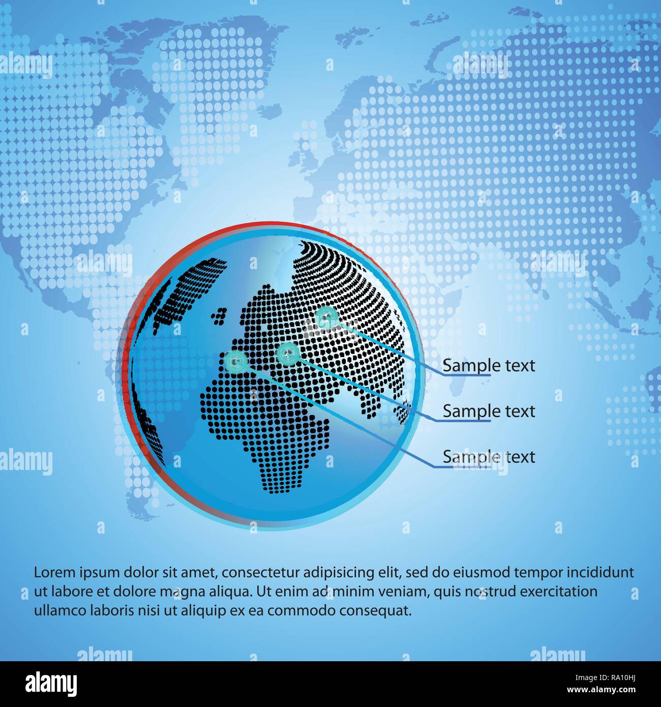 Abstract Multicolored Modern Spotted Business or Global Communications ...