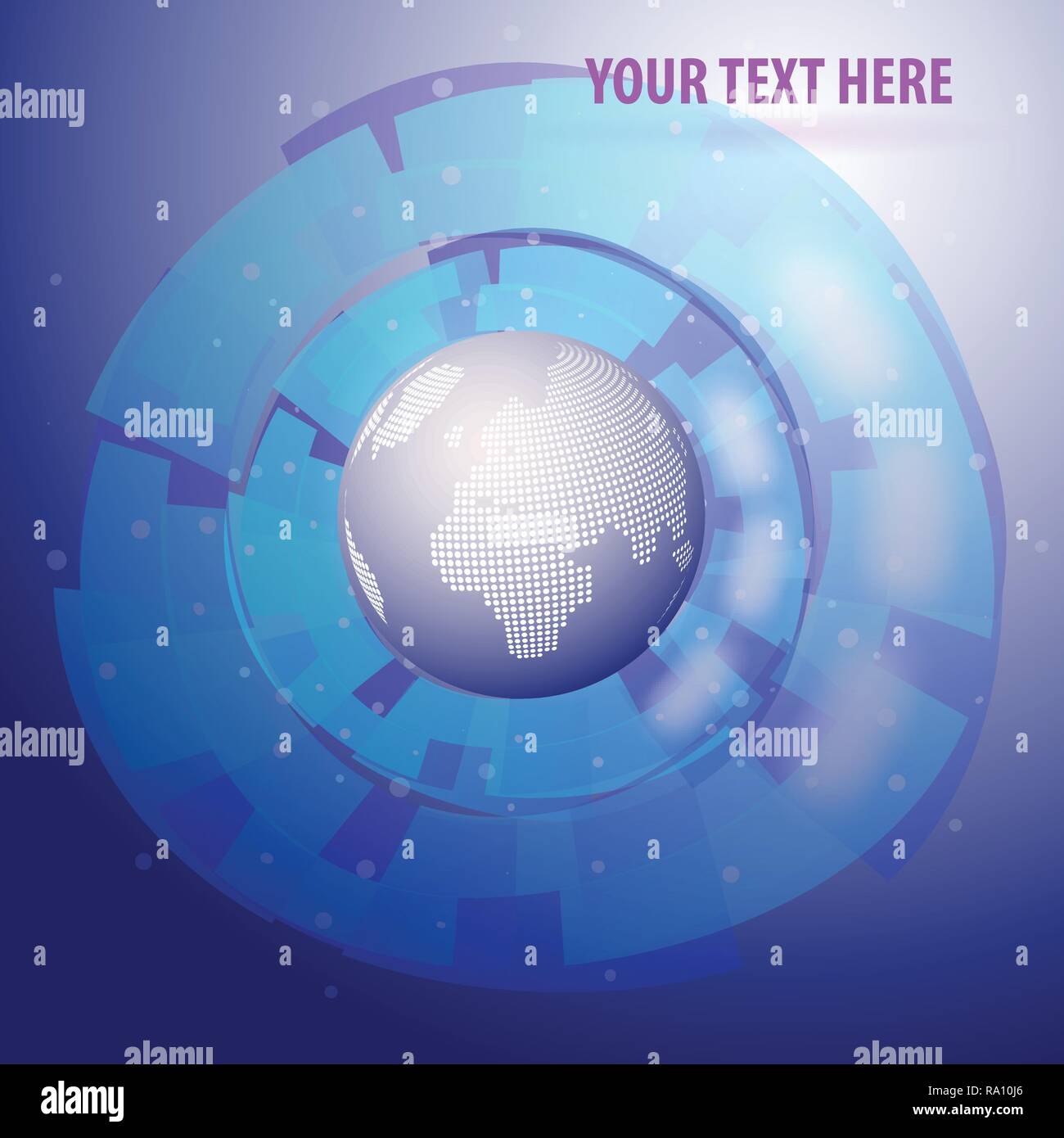 Abstract Colorful Artistic Background with Spotted Digital Earth Globe ...
