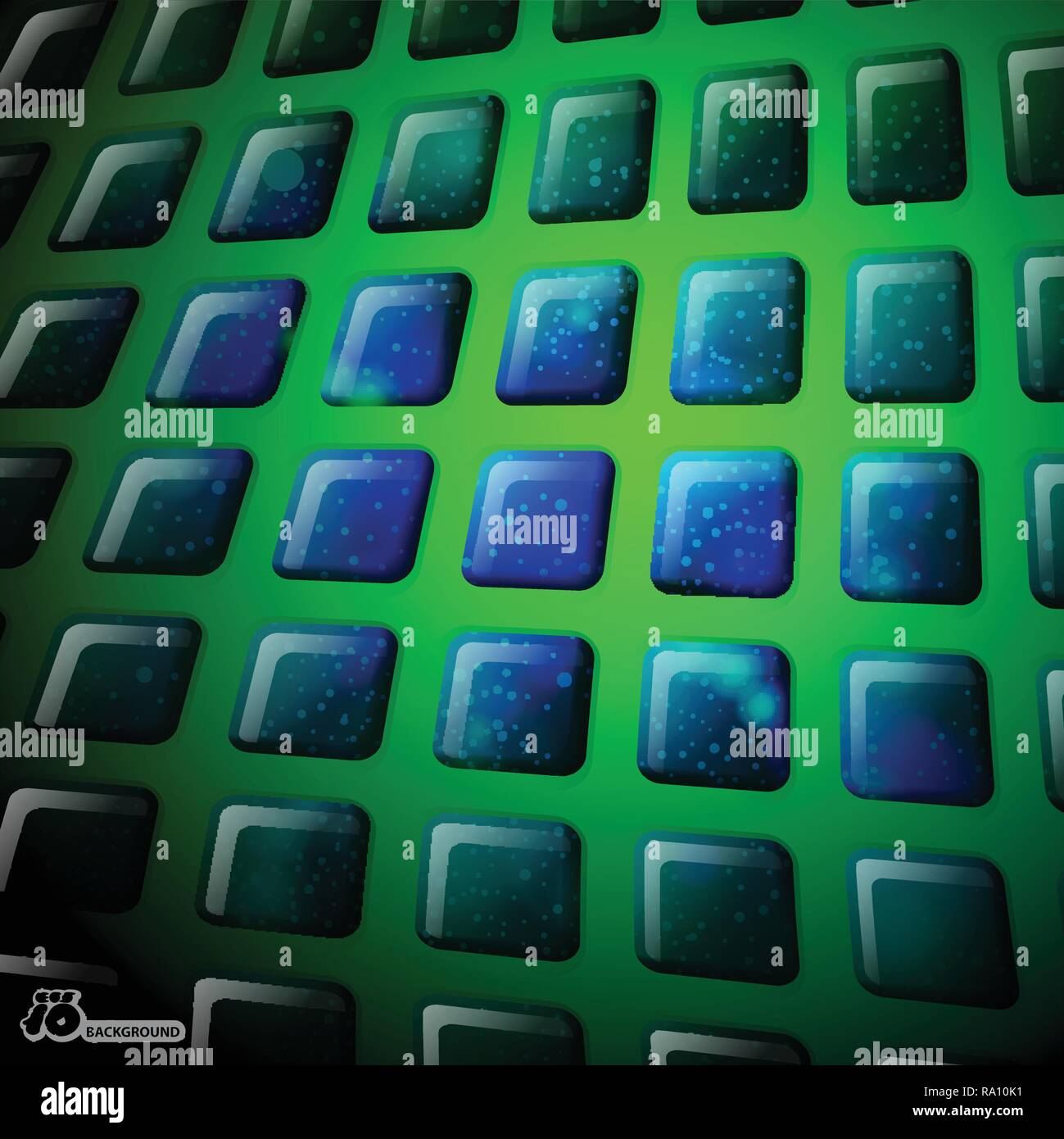 Green 3D Geometric Mosaic Pattern Background Design, Technology ...