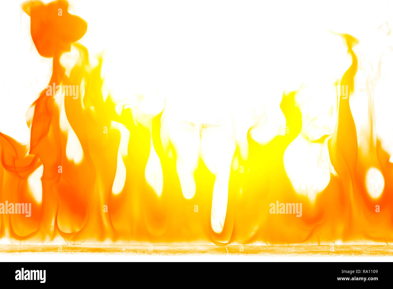 Close-up red orange yellow color detail fire textured background. Fire ...