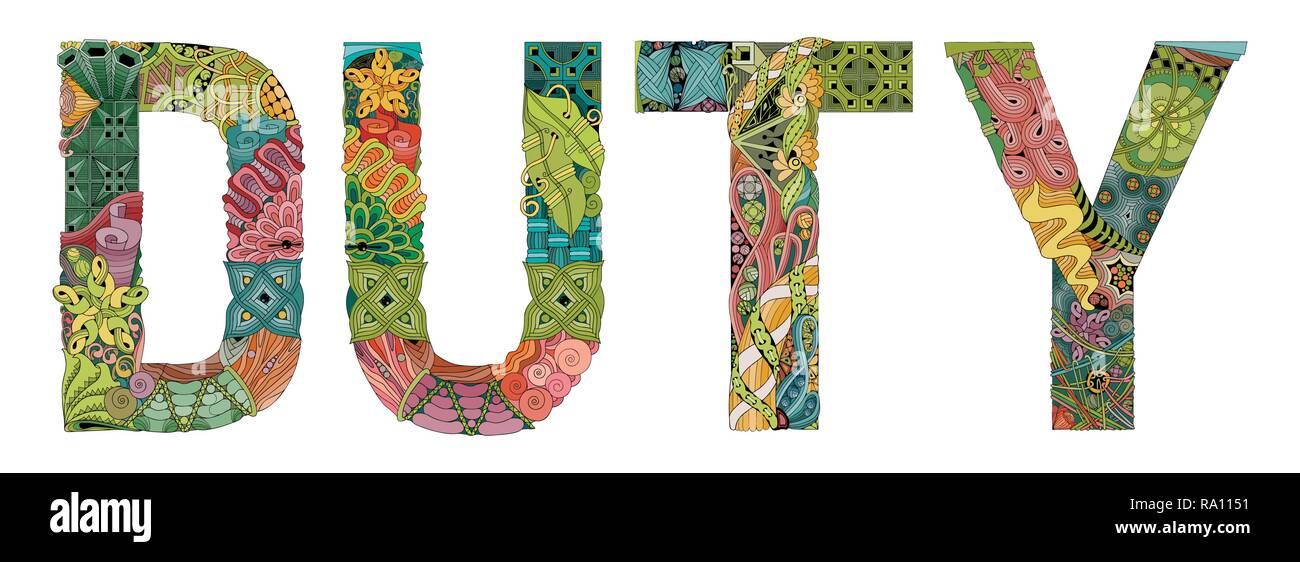 Duty word hi-res stock photography and images - Alamy