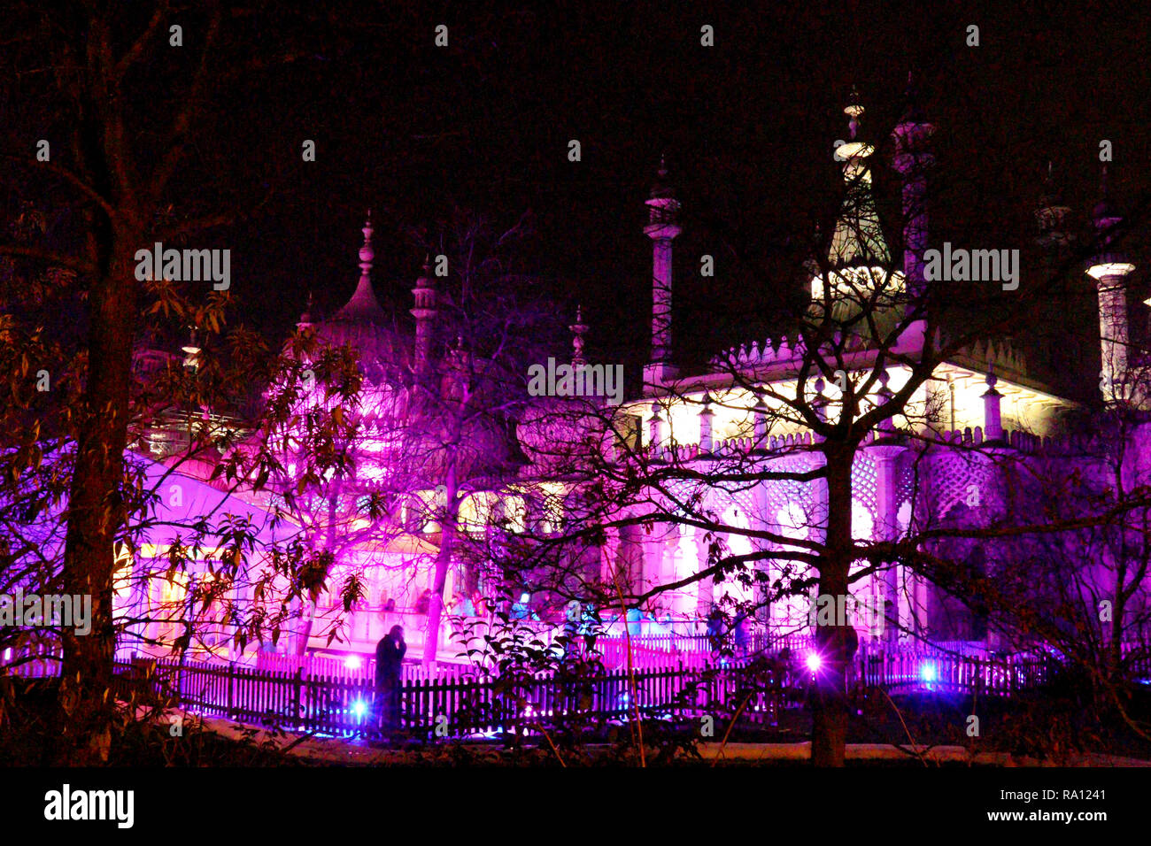 The Brighton Royal Pavilion ice rink Stock Photo - Alamy