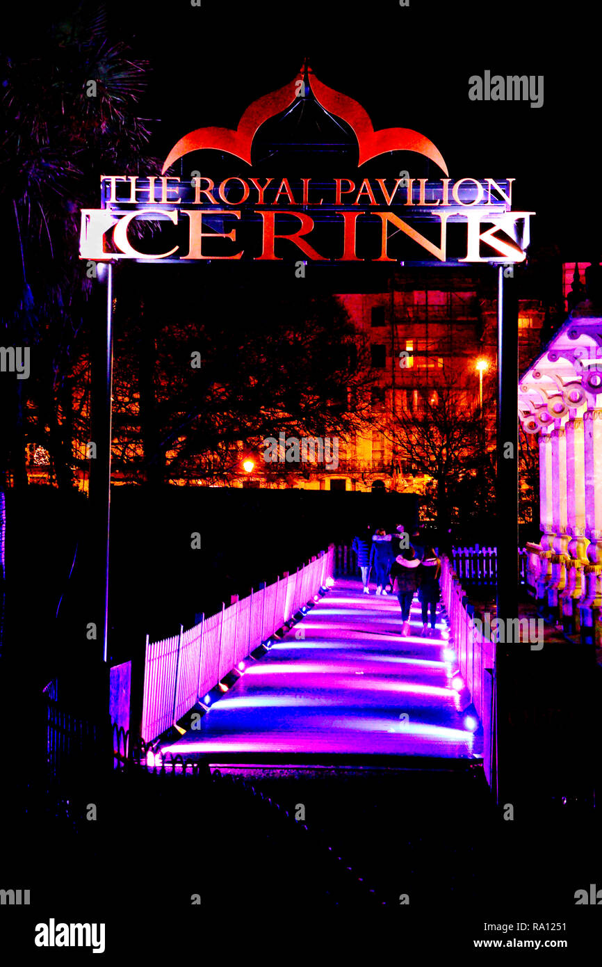 The Brighton Royal Pavilion ice rink Stock Photo - Alamy