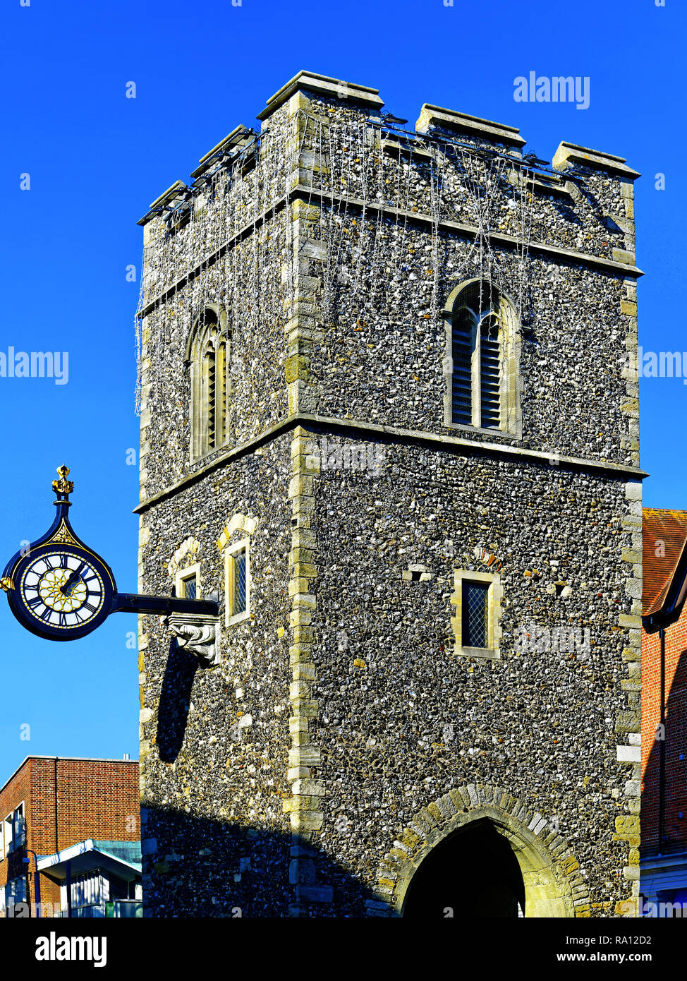 Canterbury St Georges Clock Tower Stock Photos & Canterbury St Georges ...