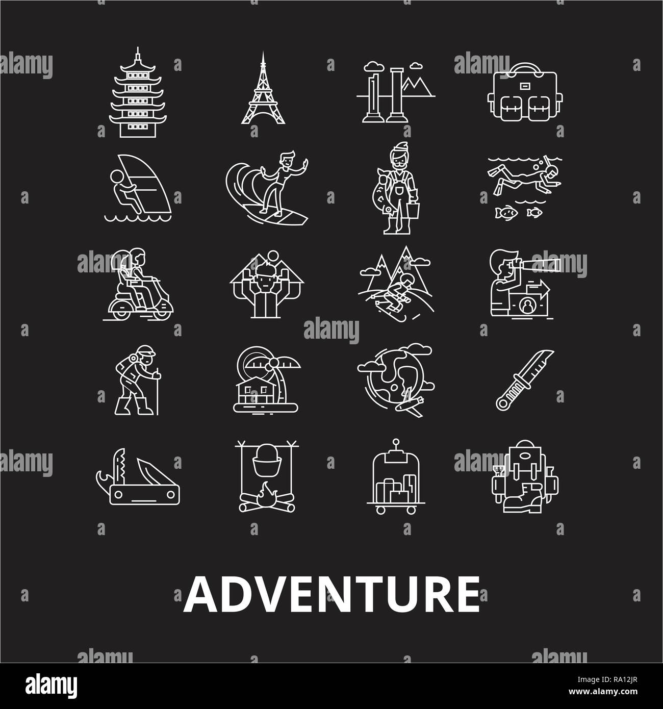 Bike expedition Stock Vector Images - Alamy