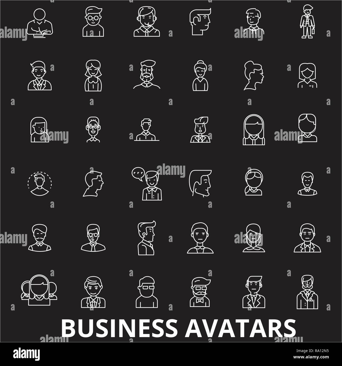 Businessman social media symbols Stock Vector Images - Alamy