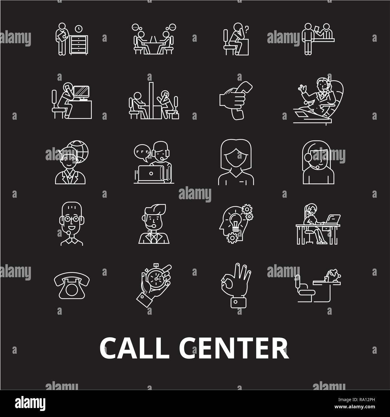Center Signs Editable Clip Art