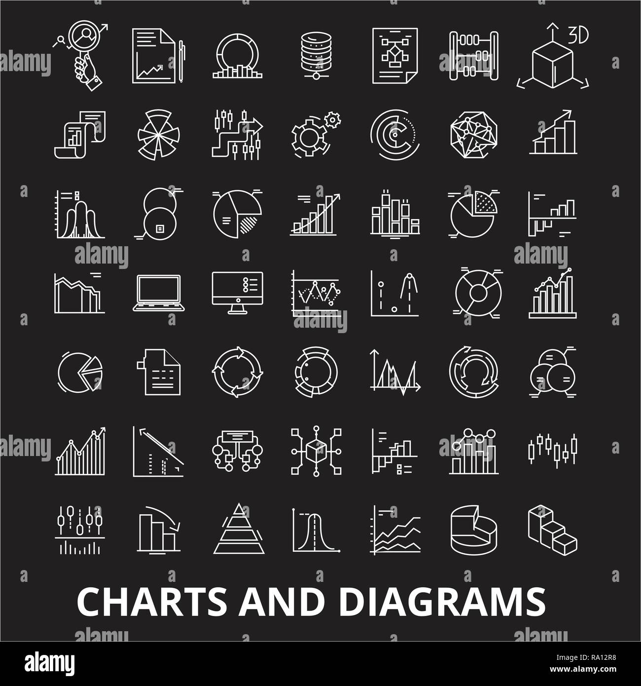 Infographic diagrams pie chart icons hi-res stock photography and ...