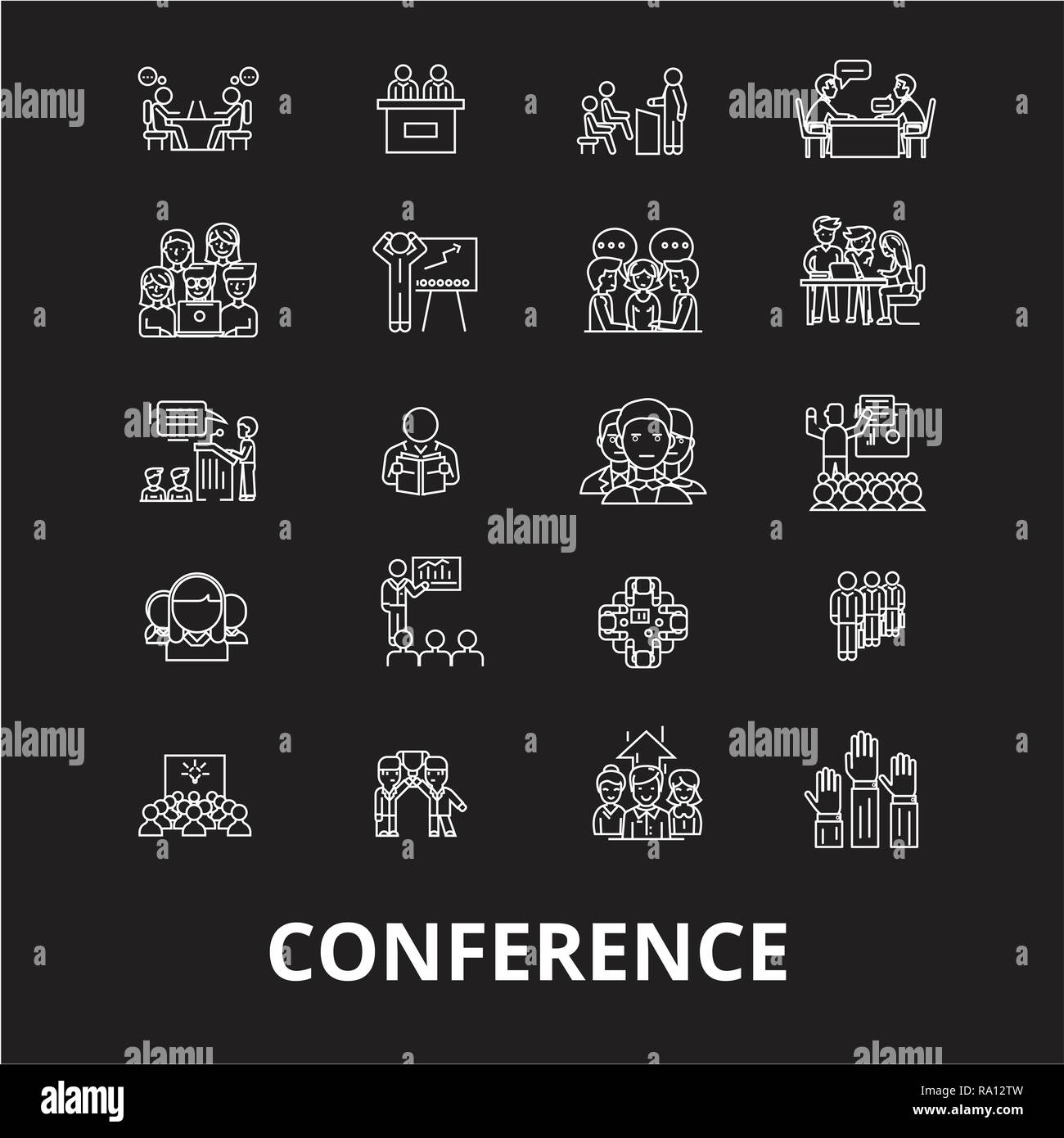 Person talking conference podium Stock Vector Images - Alamy