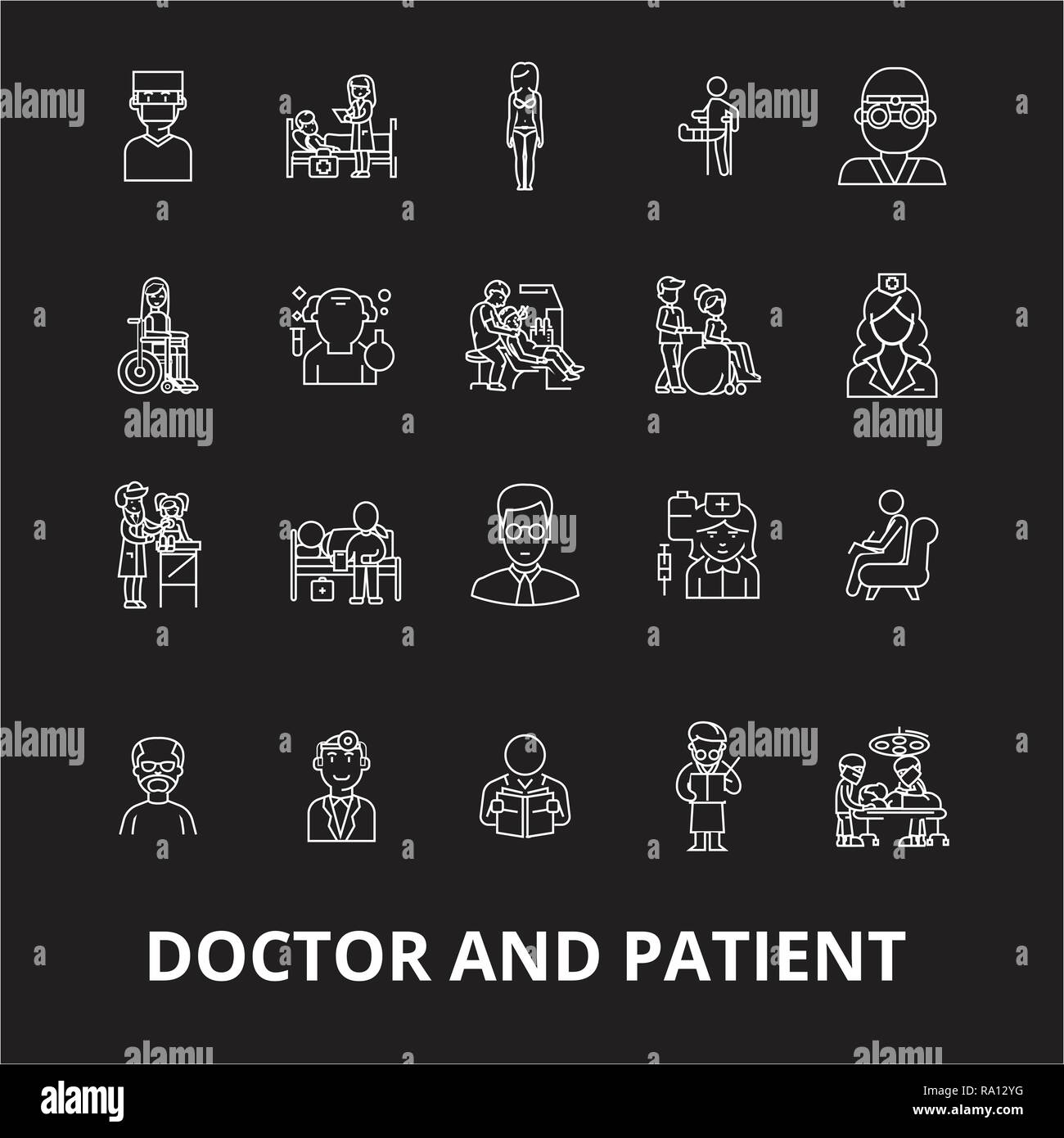Doctor patient icon Stock Vector Images - Alamy