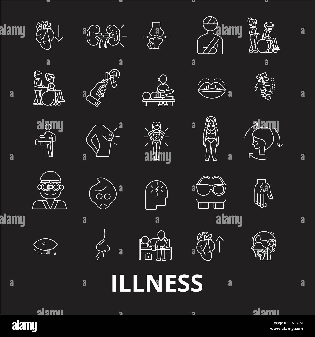 Set vector stick man patient hi-res stock photography and images - Alamy