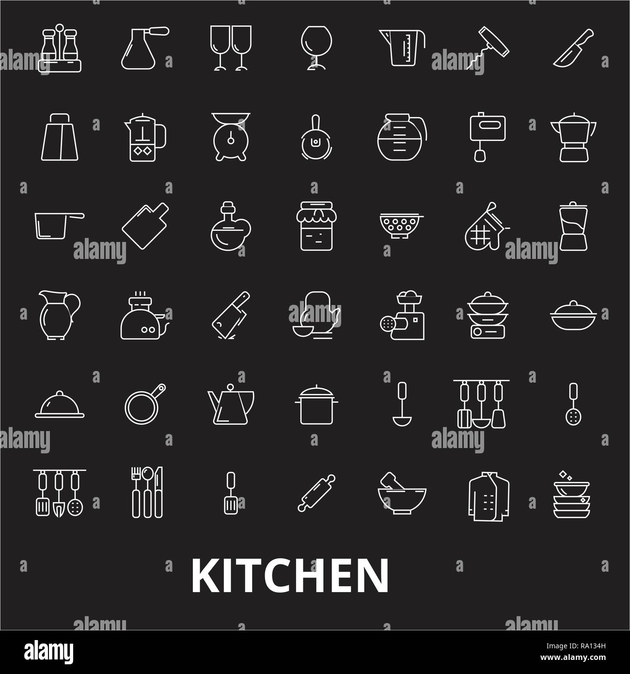 Kitchen utensil illustrations hi-res stock photography and images - Alamy