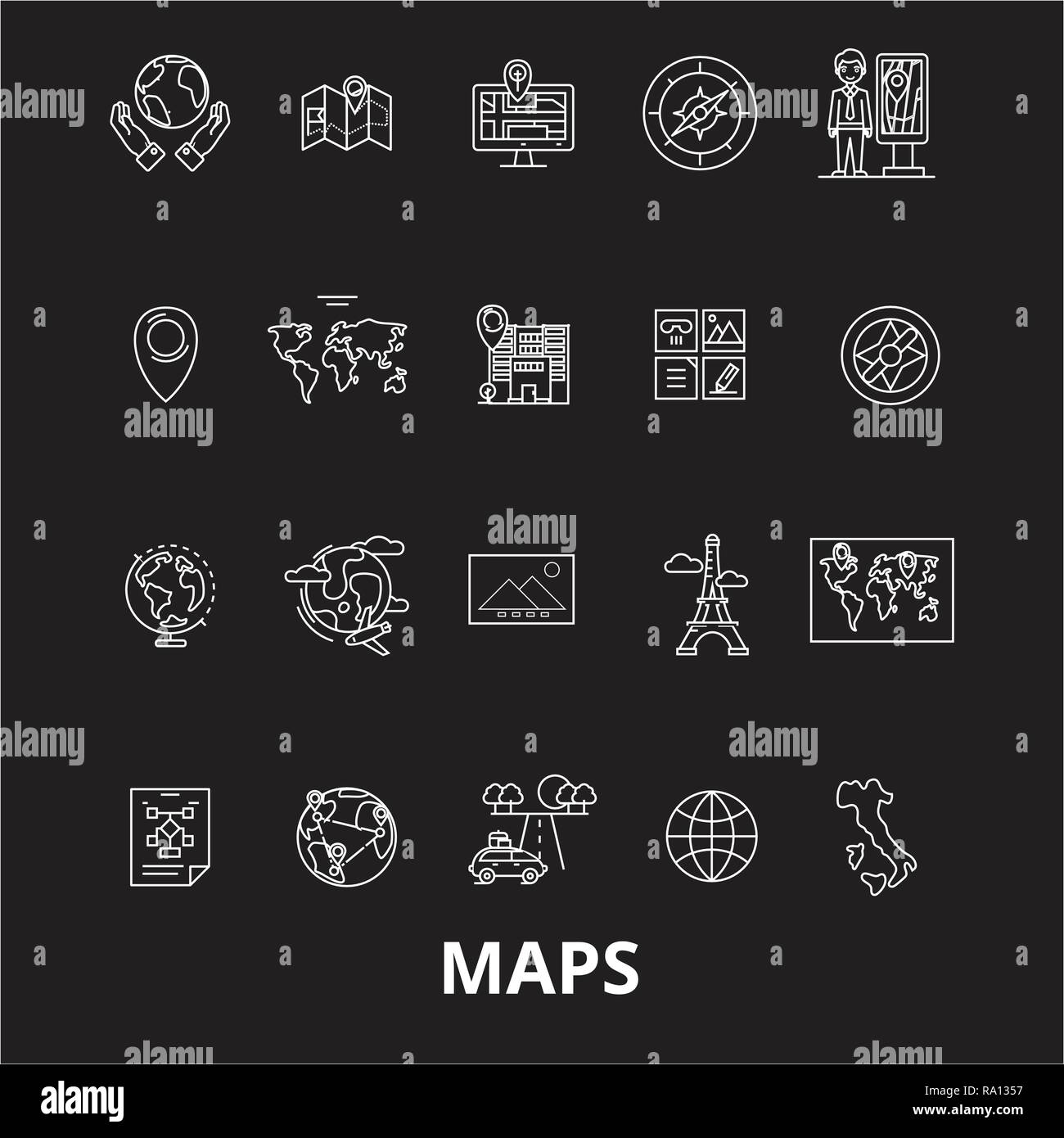 Symbols for maps Stock Vector Images - Alamy