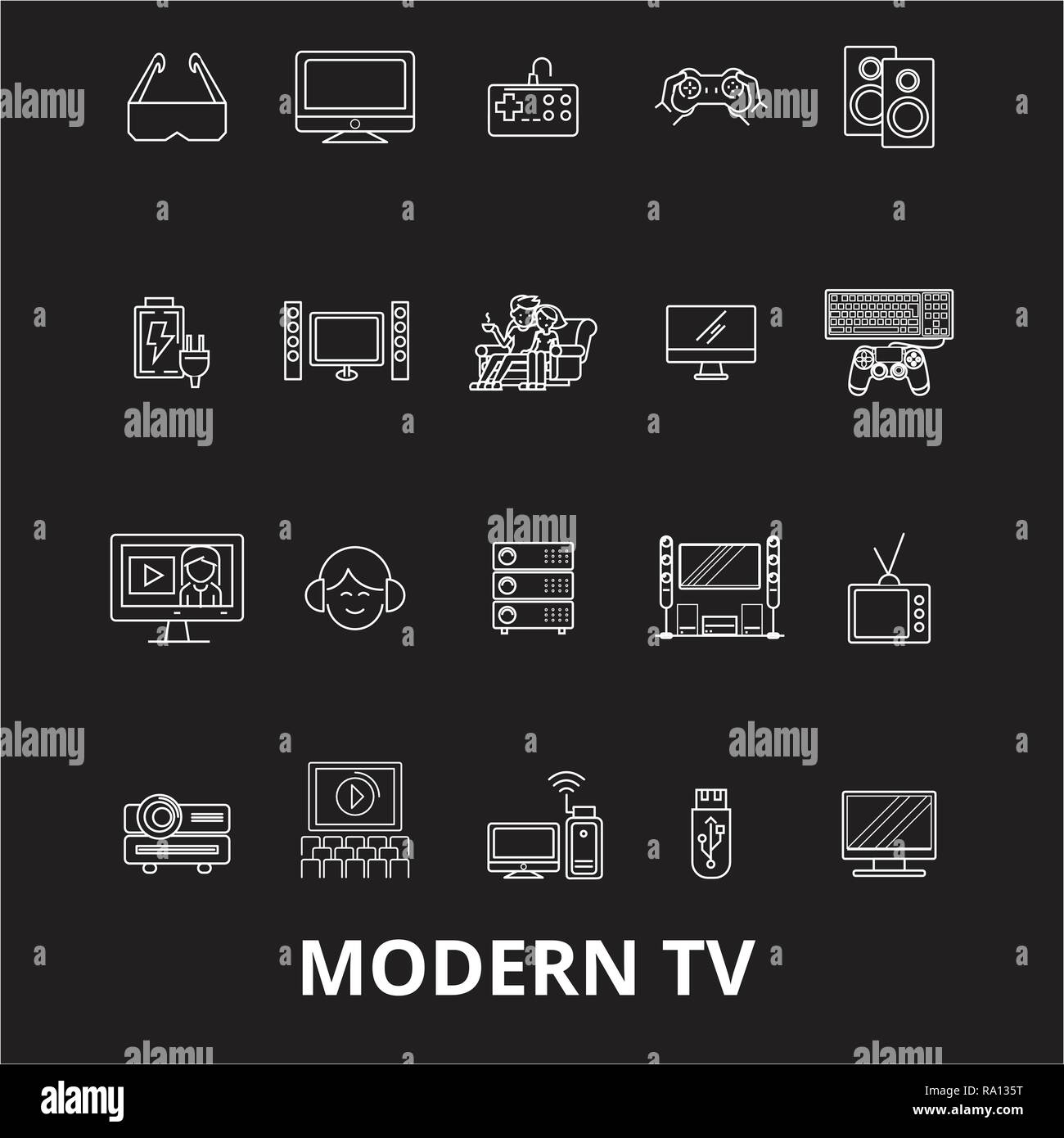 Signs television screen Stock Vector Images - Alamy