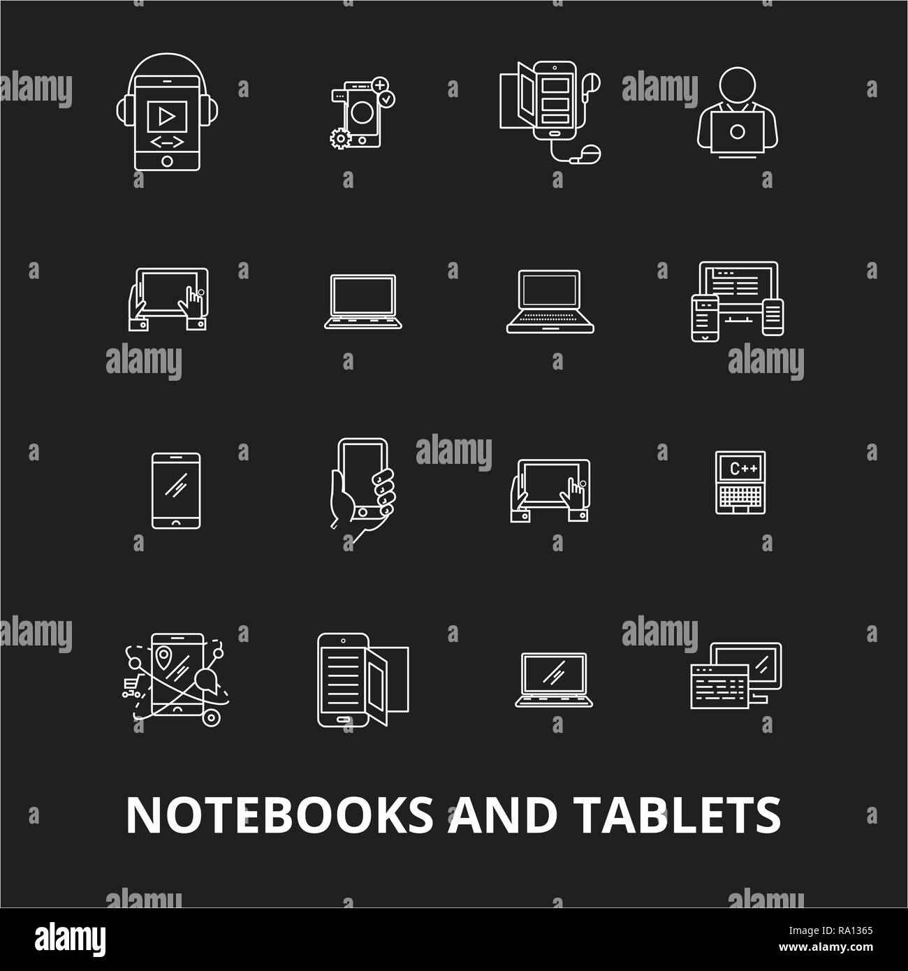 Device electronic icons signs Stock Vector Images - Alamy