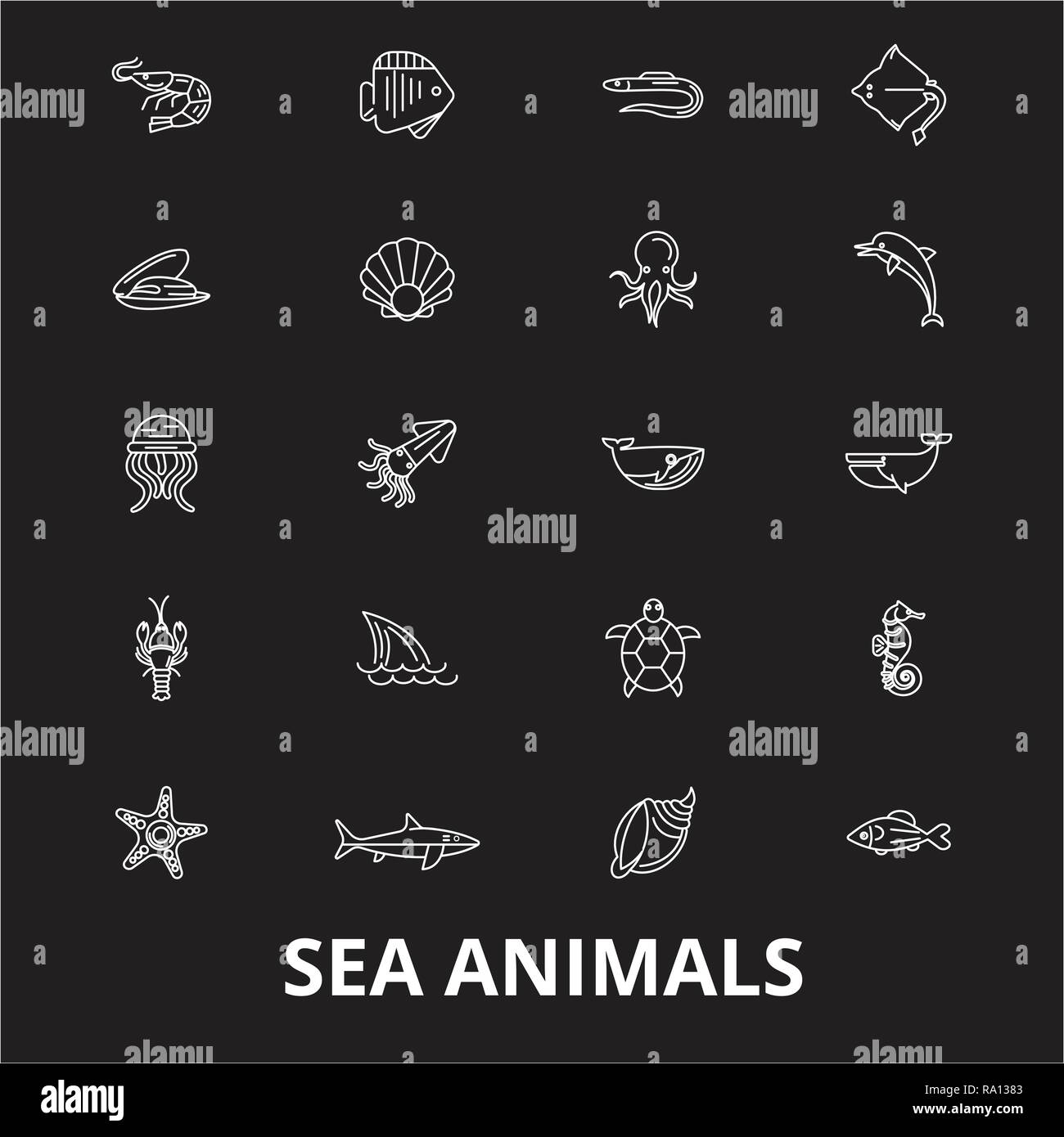 Sea life vector hi-res stock photography and images - Alamy