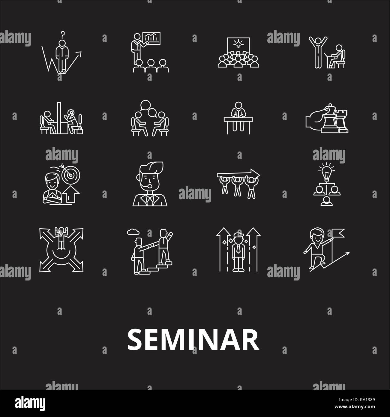 Course speaker icon outline hi-res stock photography and images - Alamy