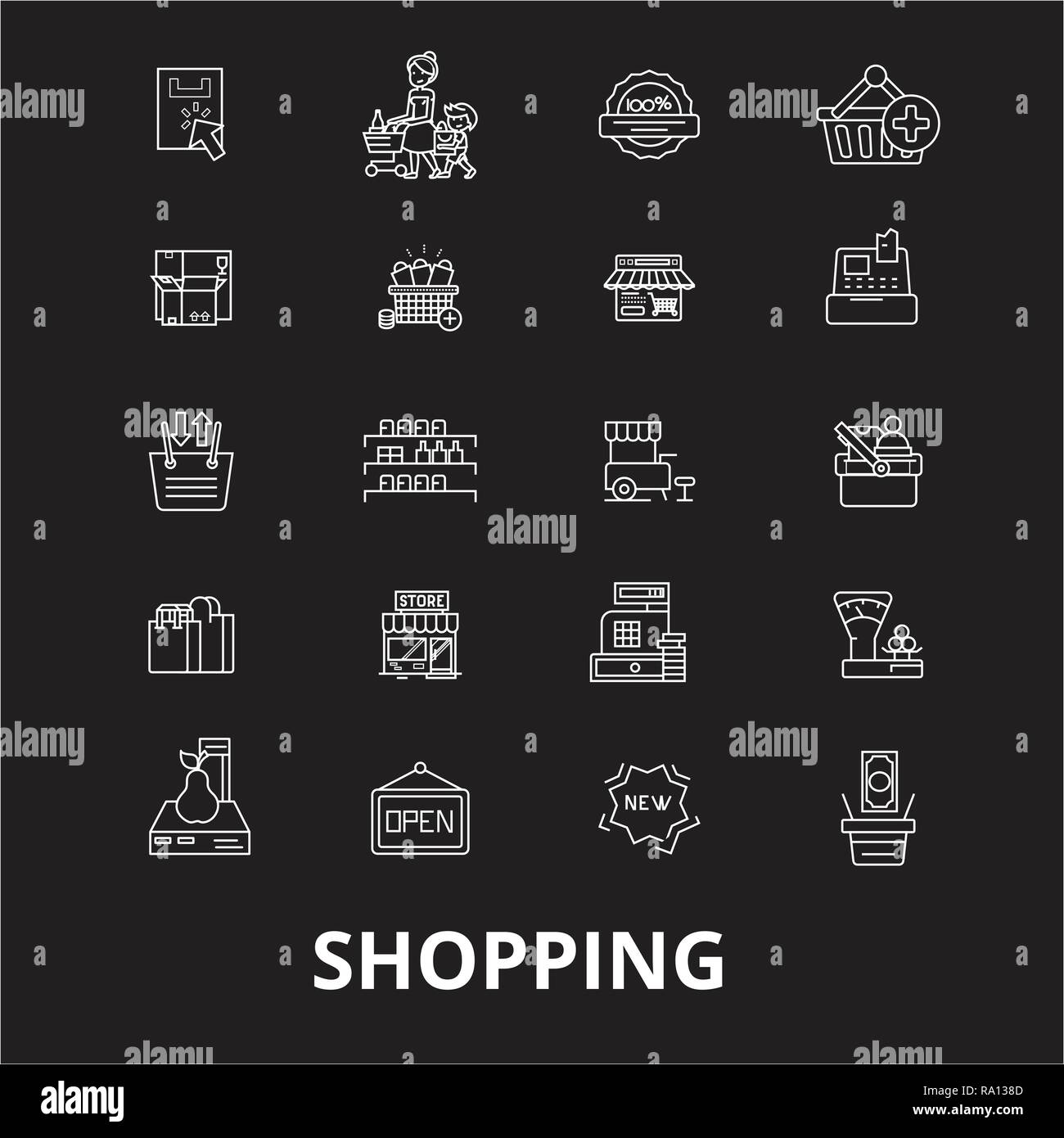 Shopping cart illustrations Stock Vector Images - Alamy