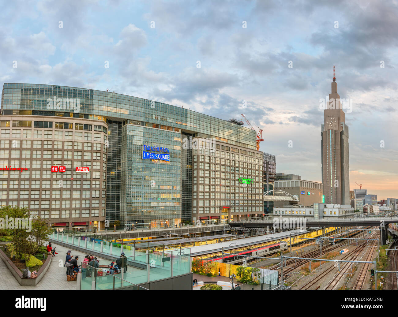 Takashimaya Timesquare at Shinjuku Station at dawn, Tokyo, Japan Stock ...