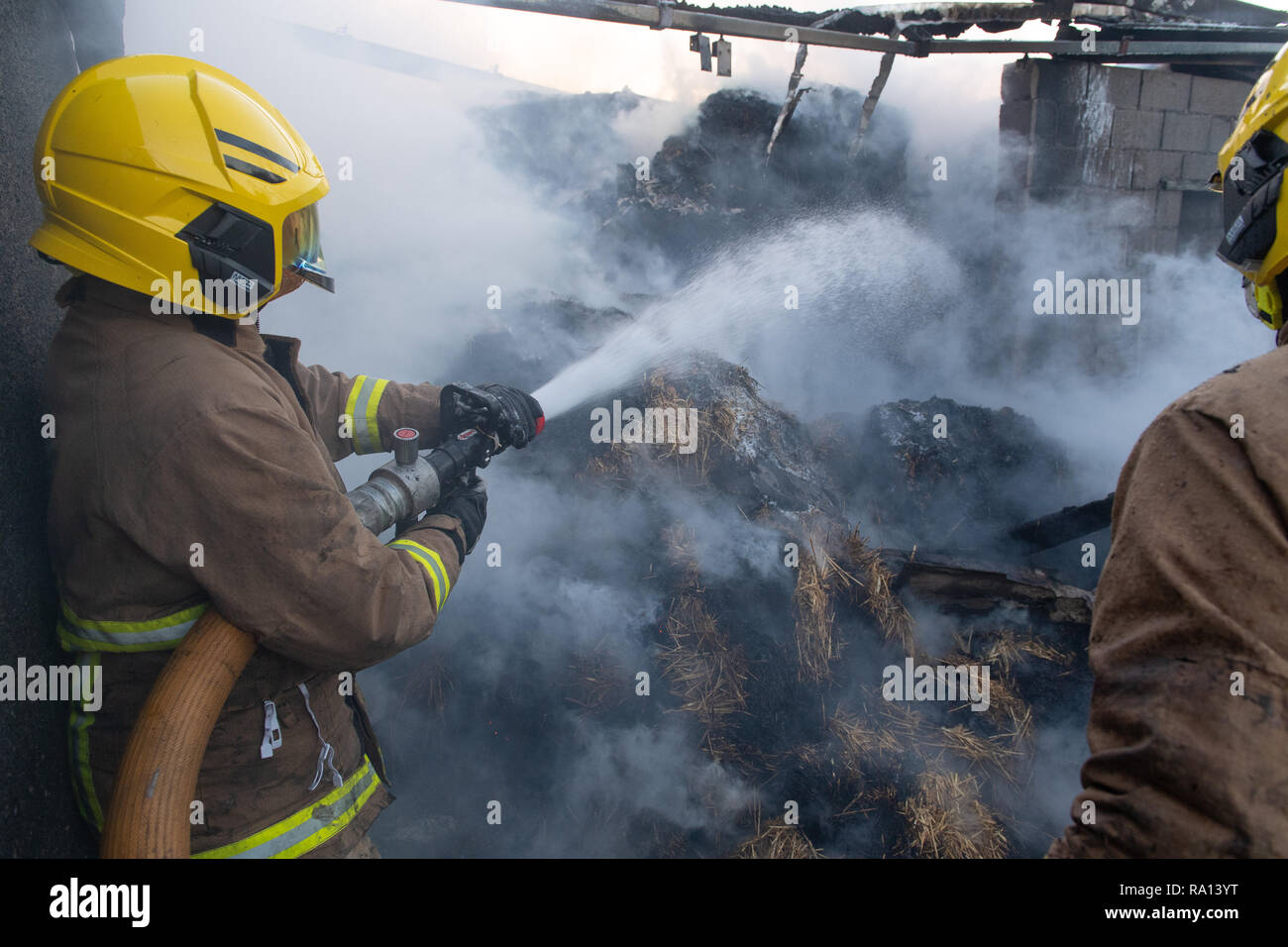 Attending a blaze hi-res stock photography and images - Alamy