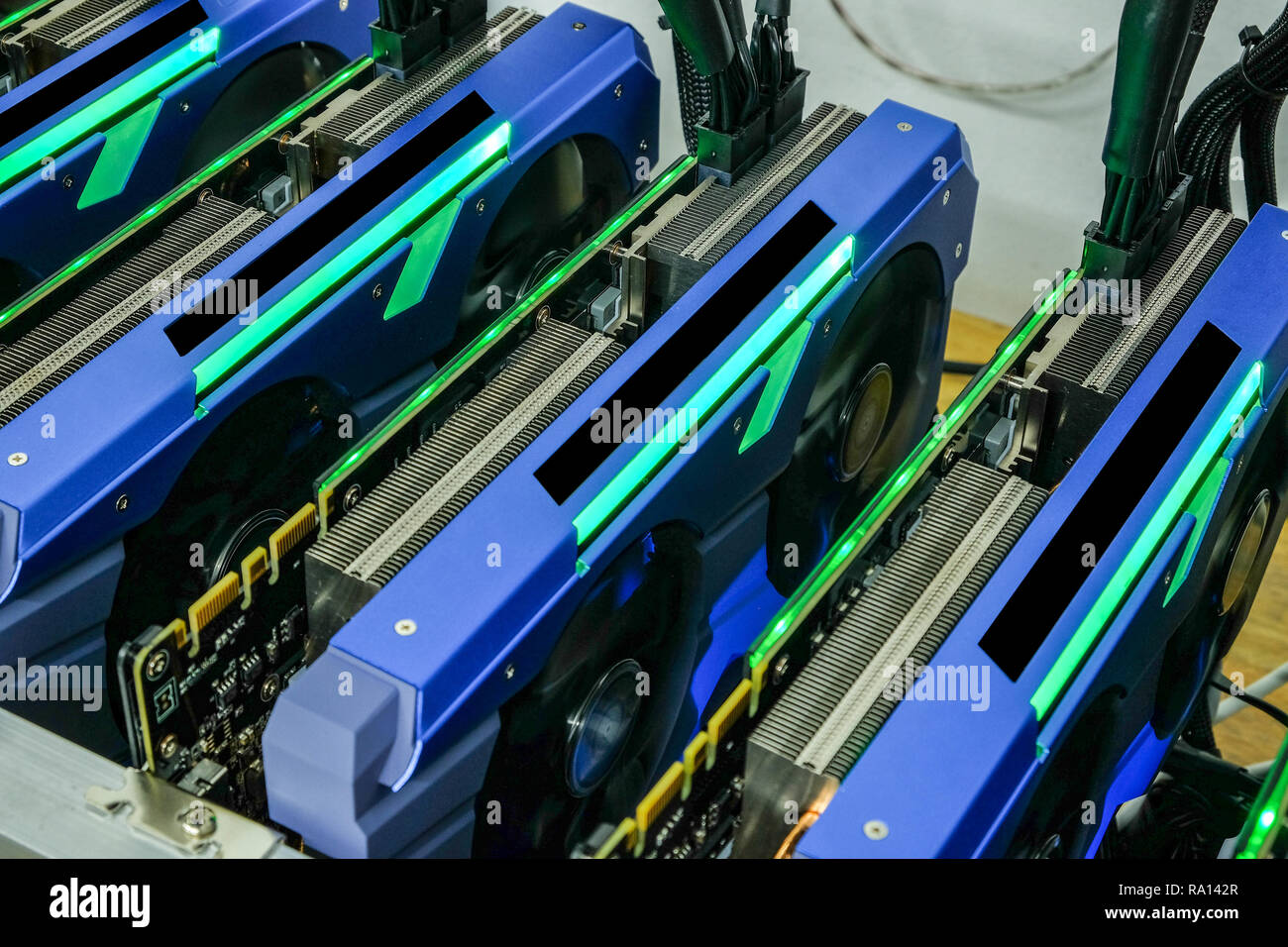Computer Working For Bitcoin Mining, Bitcoin Is A Digital Currency That