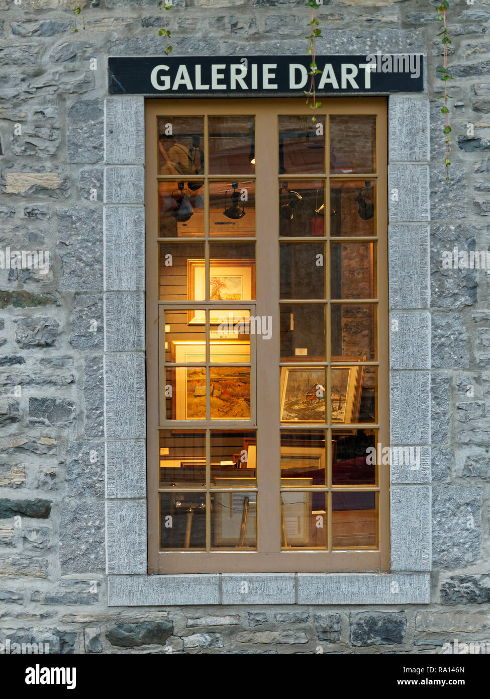 Art gallery window in old Quebec city.Quebec,Canada Stock Photo - Alamy