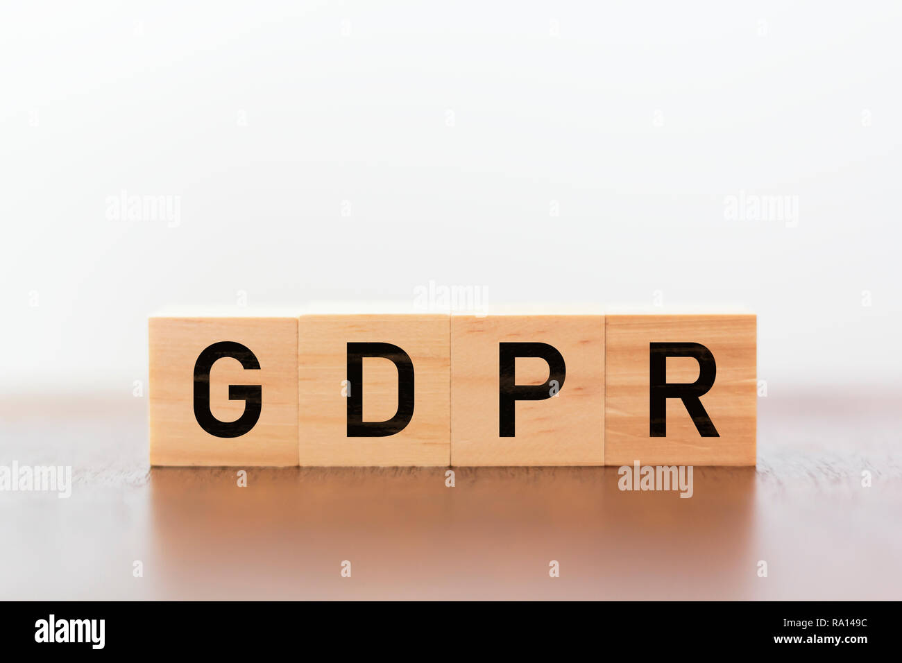 GDPR written on wooden cubes against white background Stock Photo - Alamy