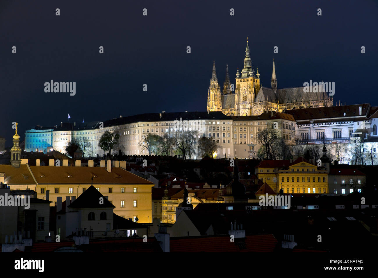 Prague by night Stock Photo - Alamy