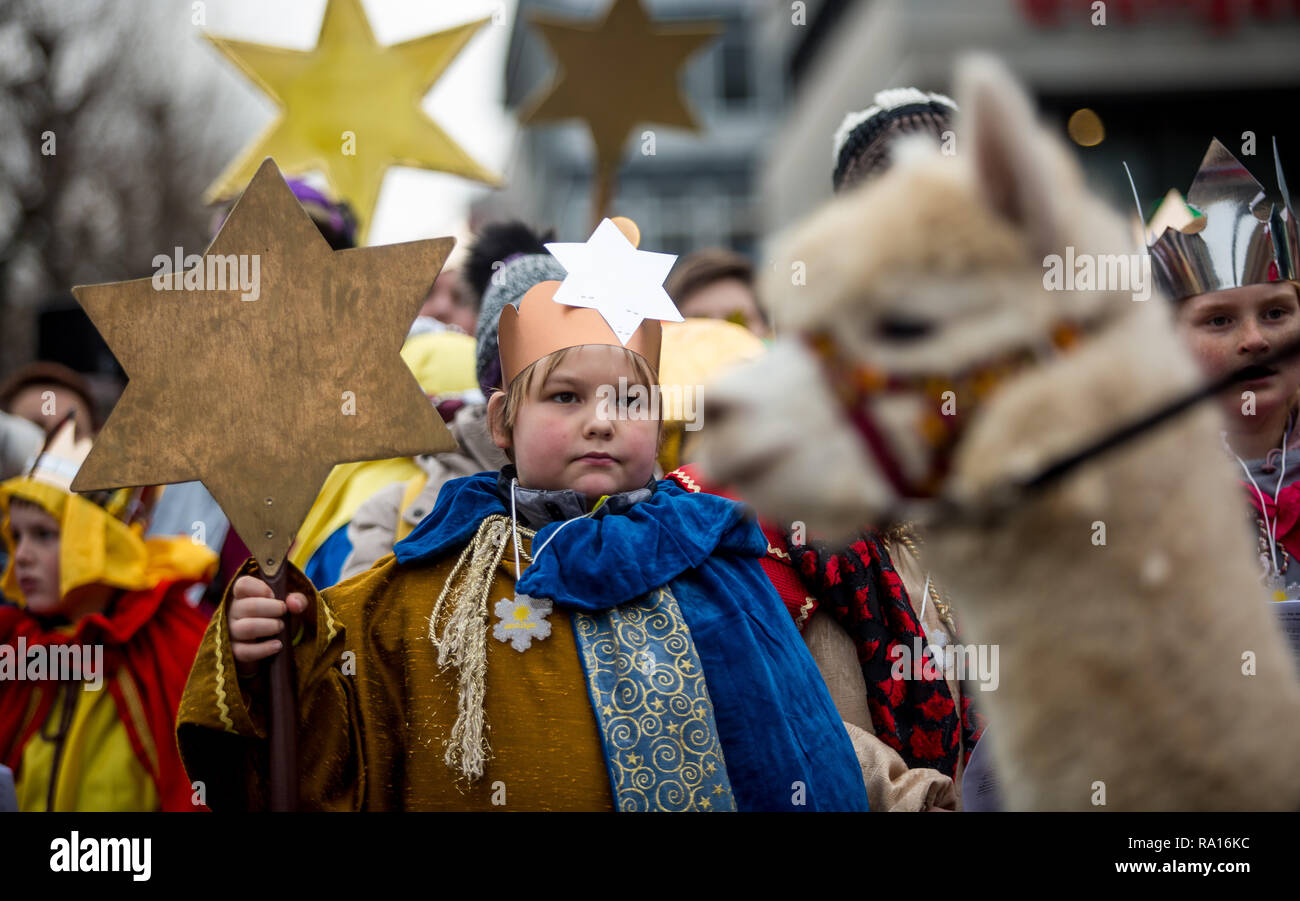 Stuttgart, Germany. 29th Dec, 2018. At the central opening of the 2019 ...