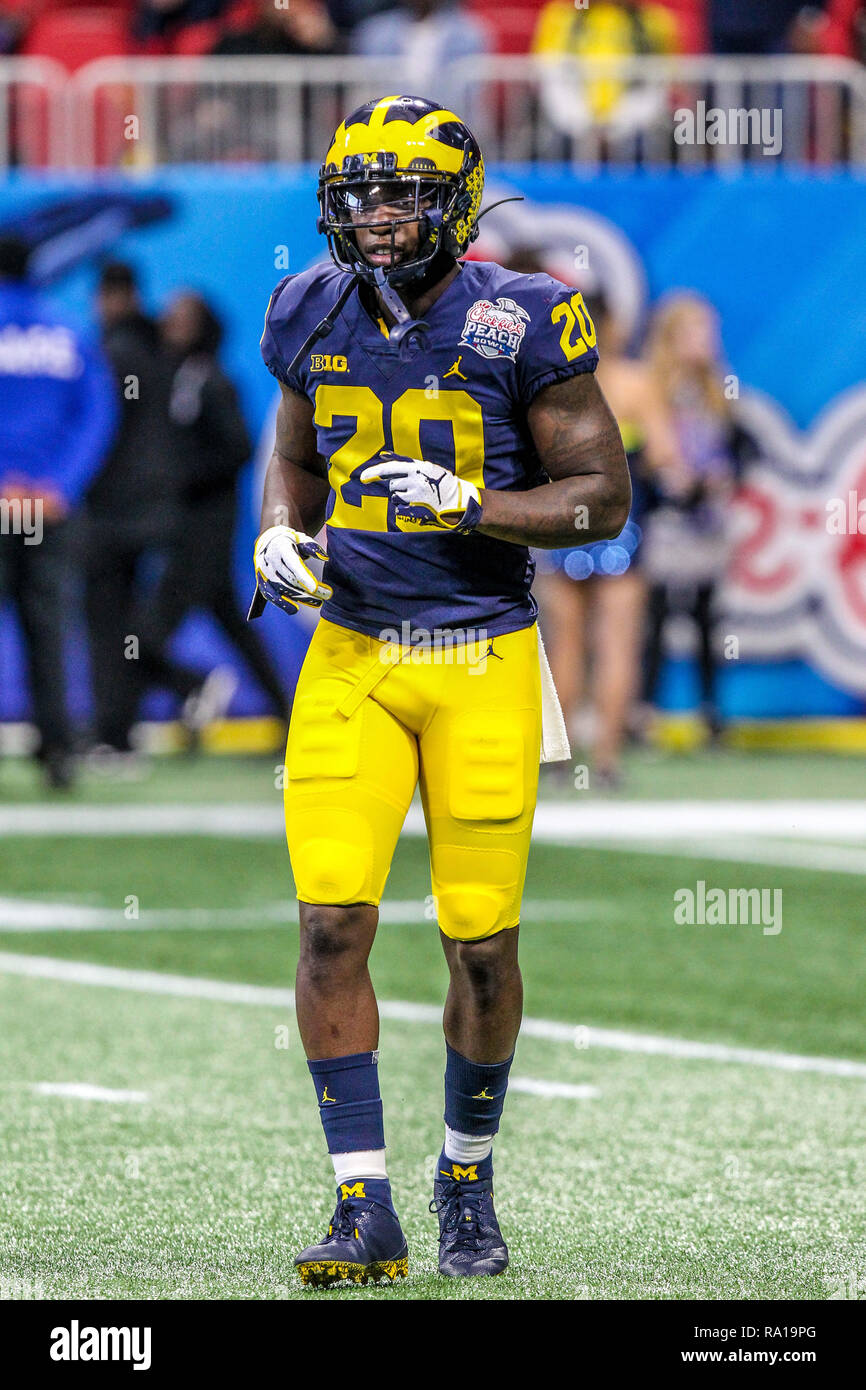 December 29, 2018: Michigan's Matt Mitchell (20) prior to the Chick-Fil ...