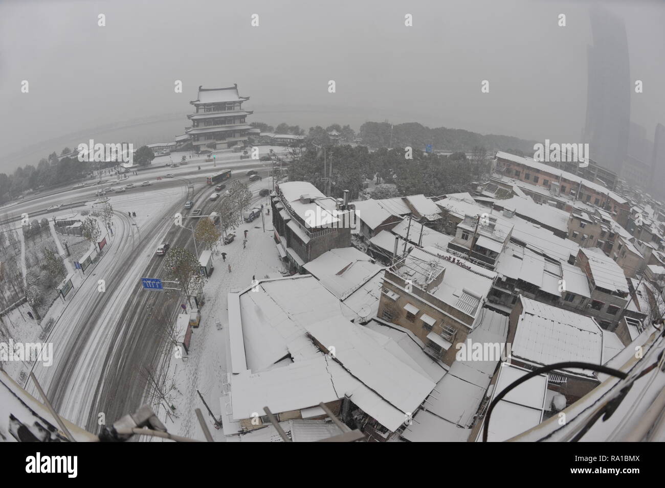 Changsha, Hunan Province, China. 30th Dec, 2018. The Dufu Pavilion and ...