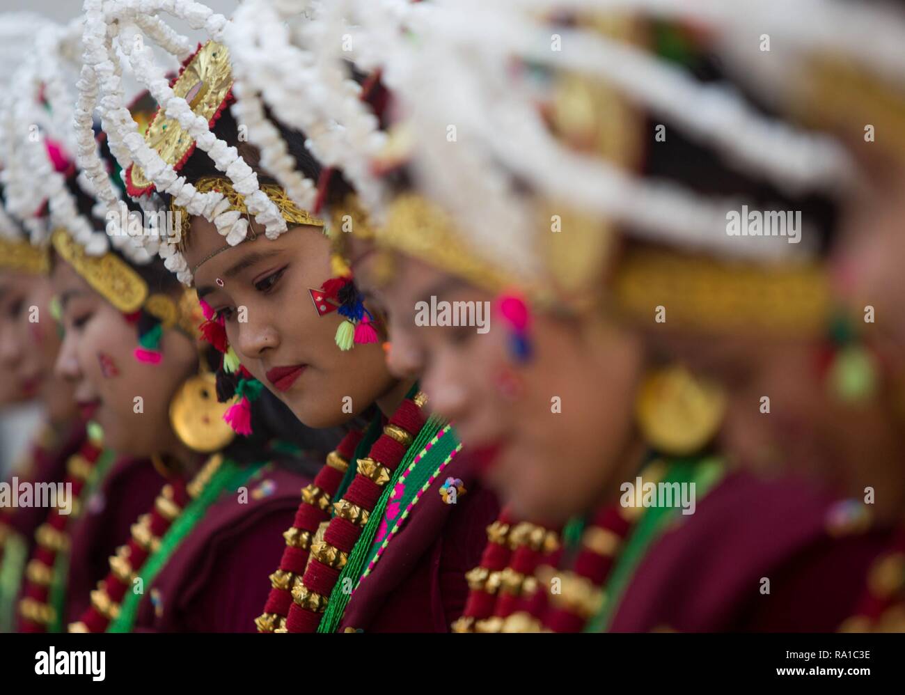 Gurung traditional attire hi-res stock photography and images - Alamy