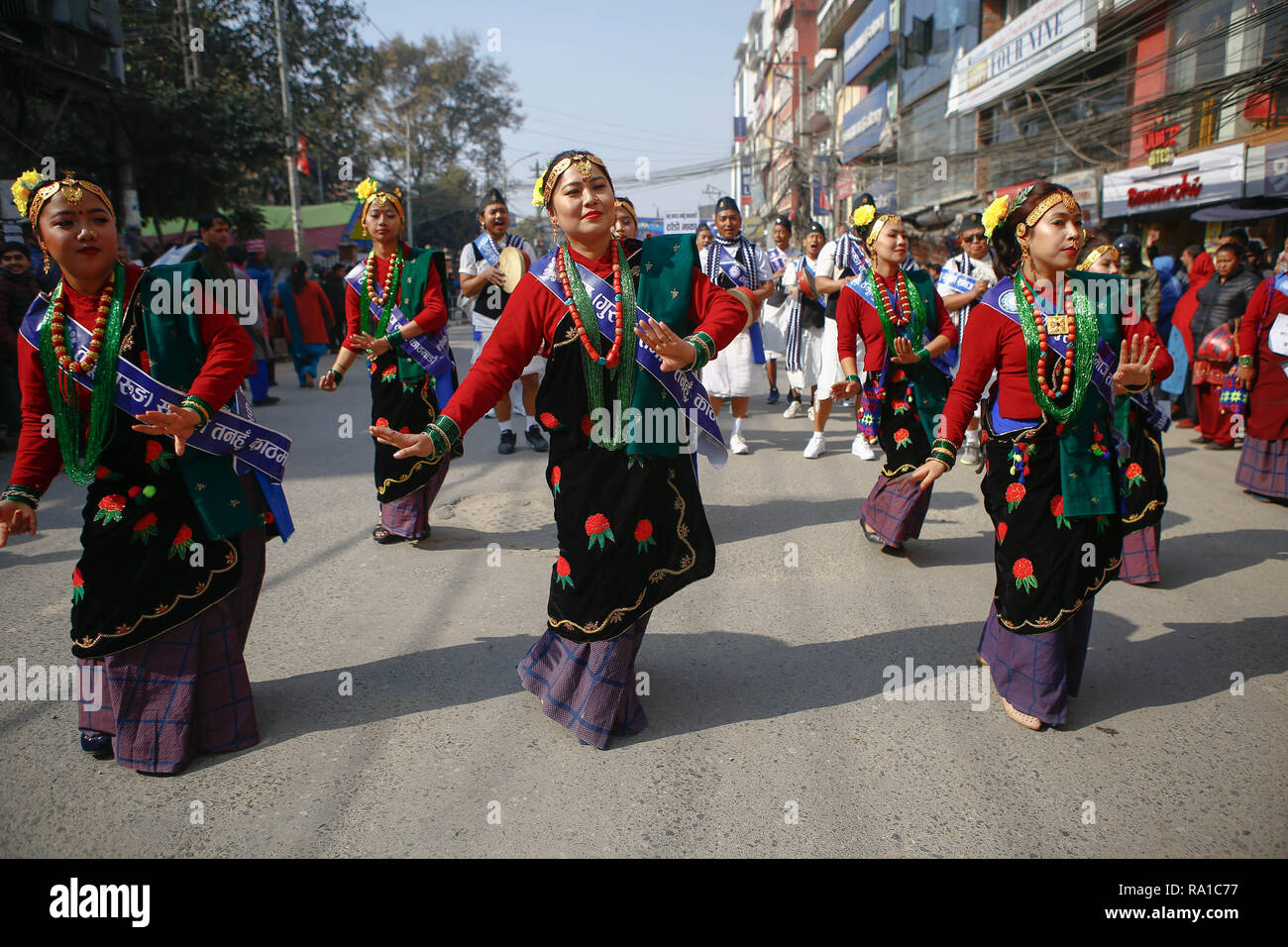 Gurung traditional attire hi-res stock photography and images - Alamy