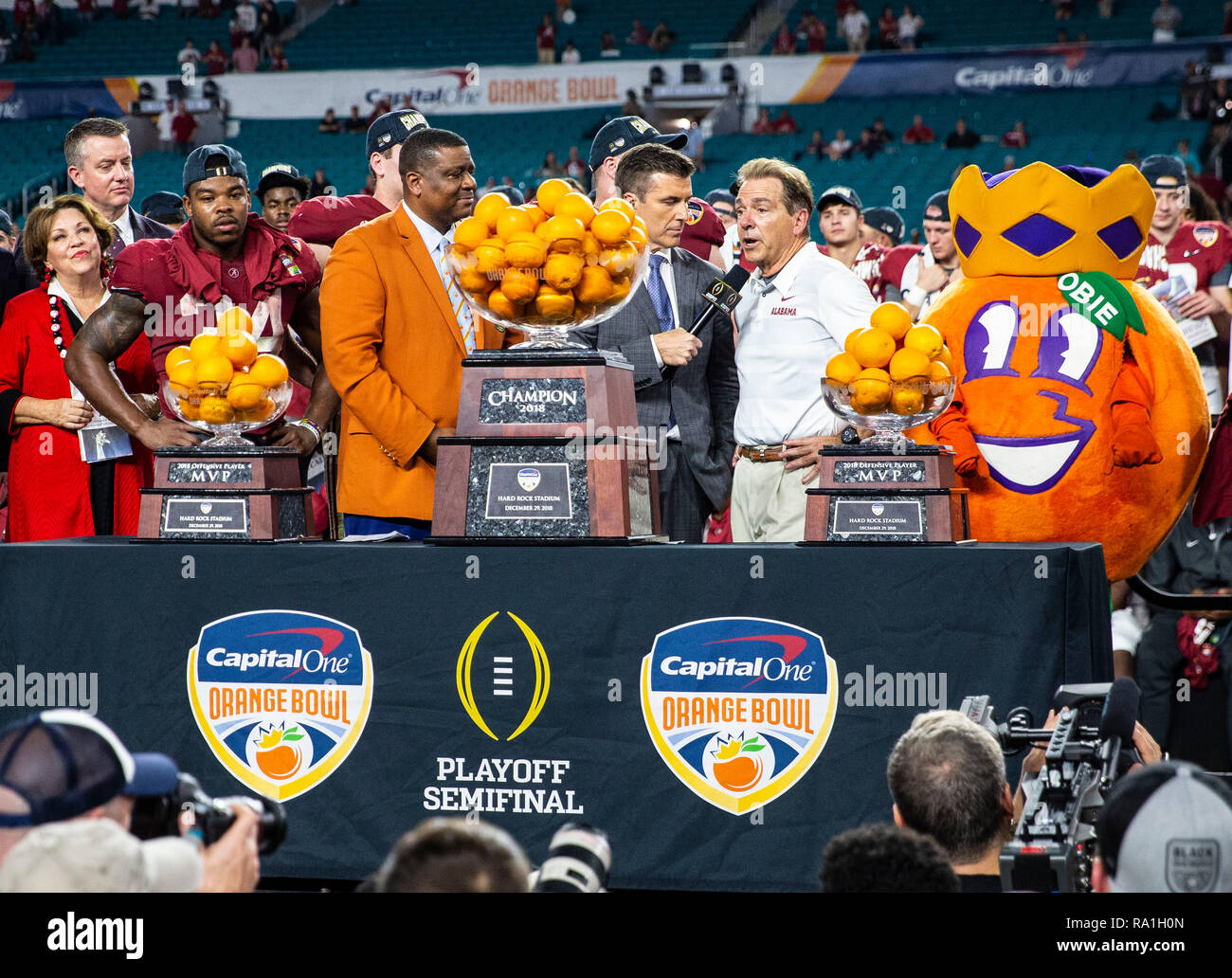 Nick saban trophy hi-res stock photography and images - Alamy