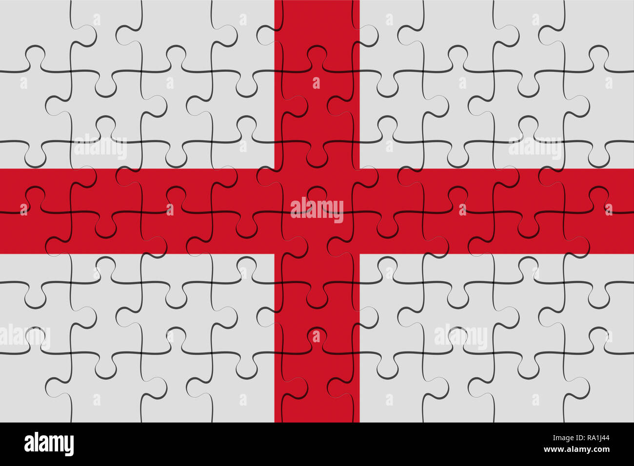 England Flag Jigsaw Puzzle, 3d illustration background Stock Photo - Alamy