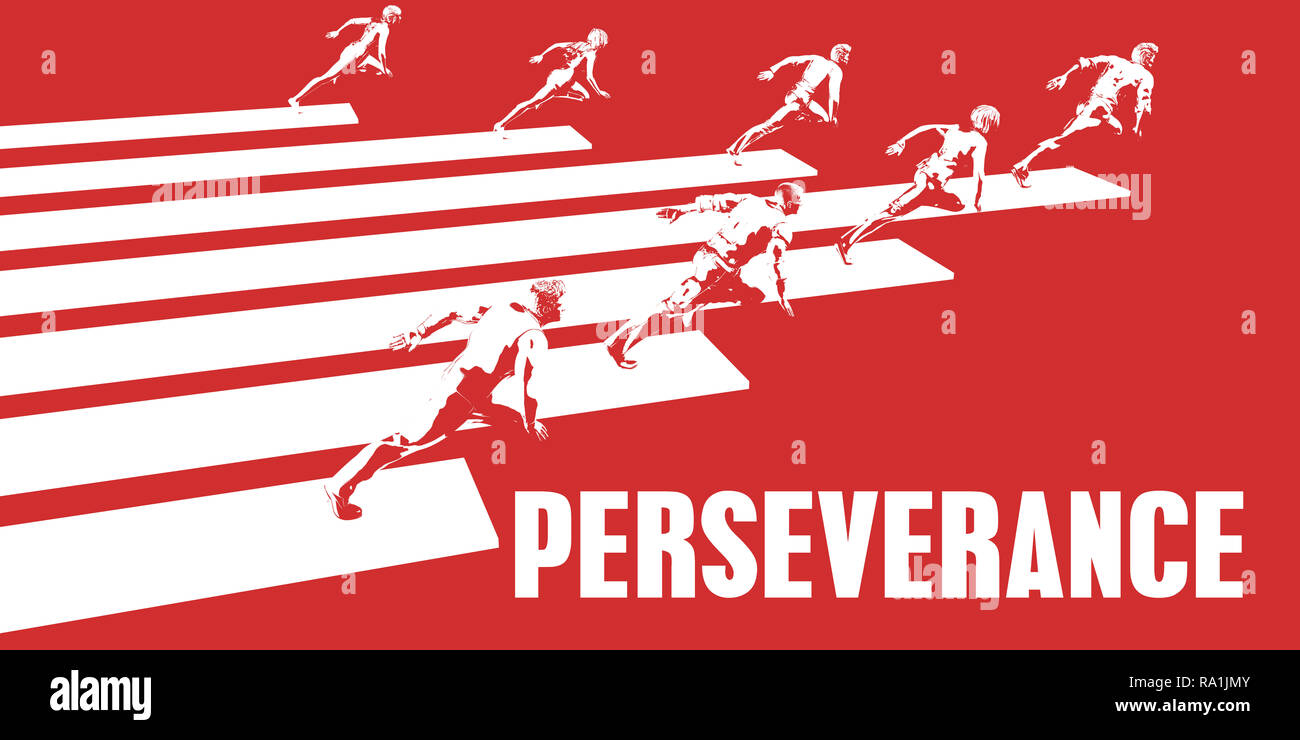 Perseverance with Business People Running in a Path Stock Photo - Alamy